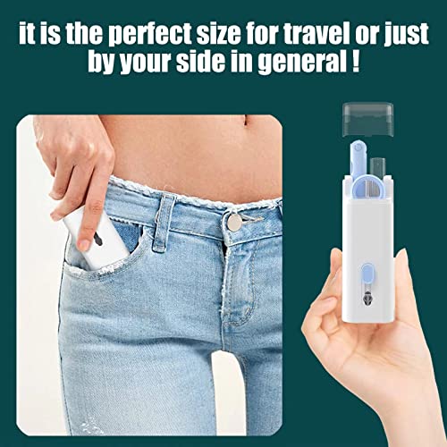 7-in-1 Airpod Cleaner Kit - Laptop Cleaner - Keyboard Cleaner kit, Portable Multifunctional Cleaning Tool for PC Monitor/Earbud/Cell Phone/Laptop/Computer/Bluetooth Earphones (Blue)