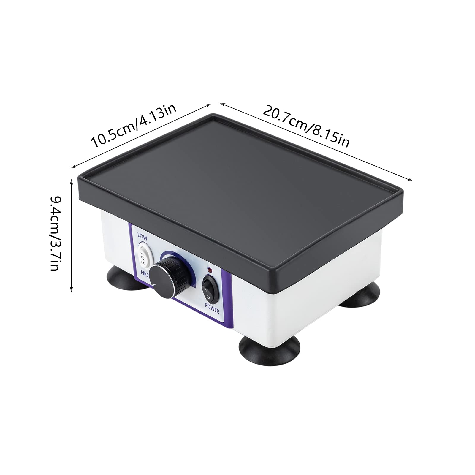 Dental Square Quartet Vibrator, 110V 120W Lab Vibrator Square Quartet Vibrator with Two Gears - Model Plaster Oscillator Gypsum Mixing Machine