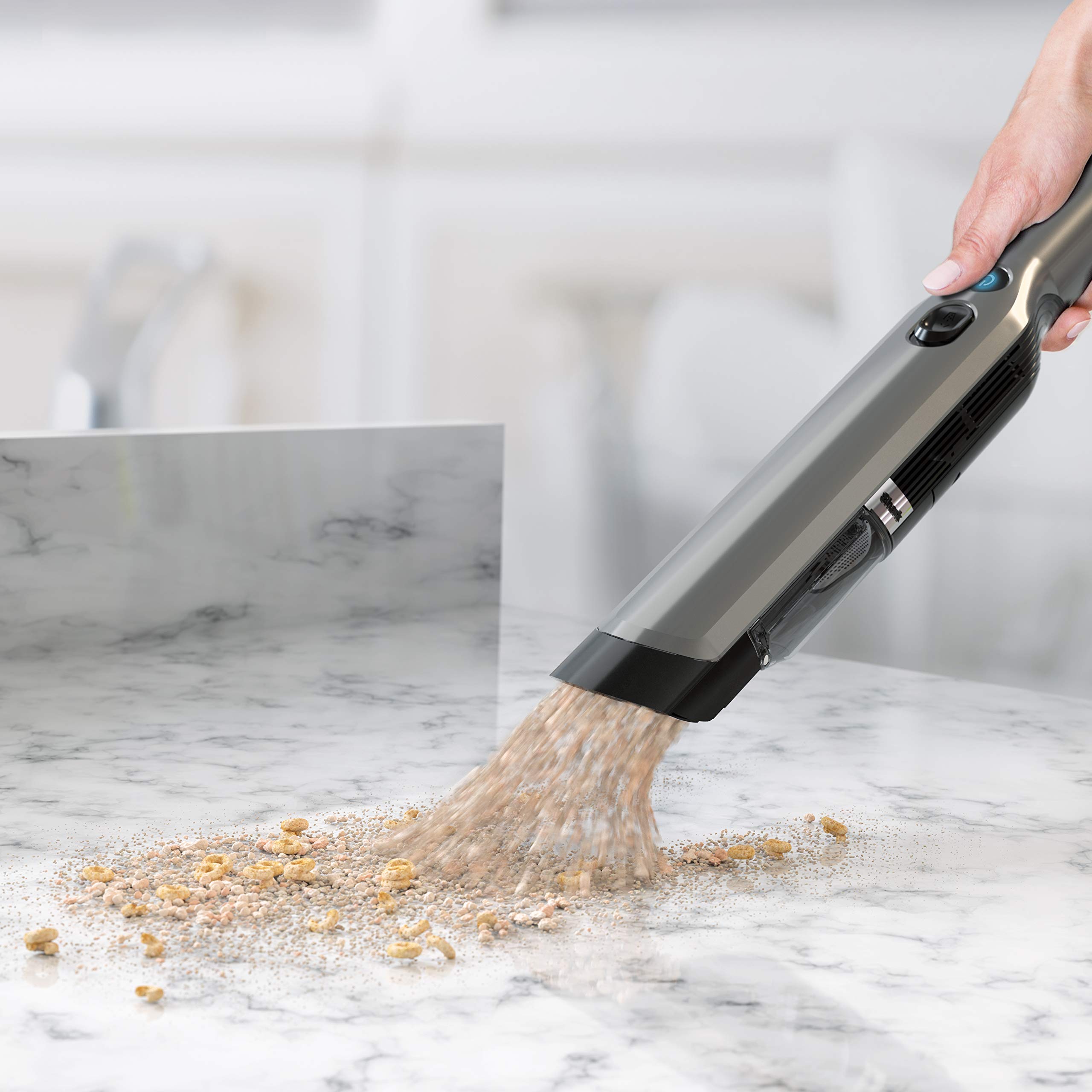 Shark ION W1 Handheld Vacuum, Lightweight at 1.4 Pounds with Powerful Suction, ION Charging Dock, Single Touch Empty and Detachable Dust Cup (WV201) (Renewed)