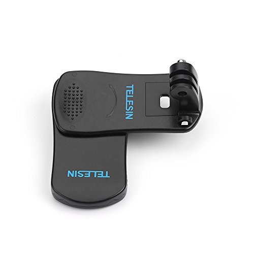 TELESIN Backpack Clip 360 Rotation Shoulder Bag Belt Strap Mount Body Mounting Attachment Holder for GoPro Mini Go Pro Max Hero 11 10 9 8 7 6 5 Insta360 X2 X3 DJI Action AKASO Accessories
