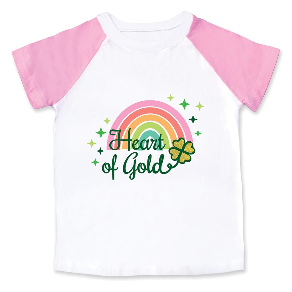 St. Patricks Day T-Shirt Toddler Girl St Pattys Day Green Gold Shamrock Tee 4T