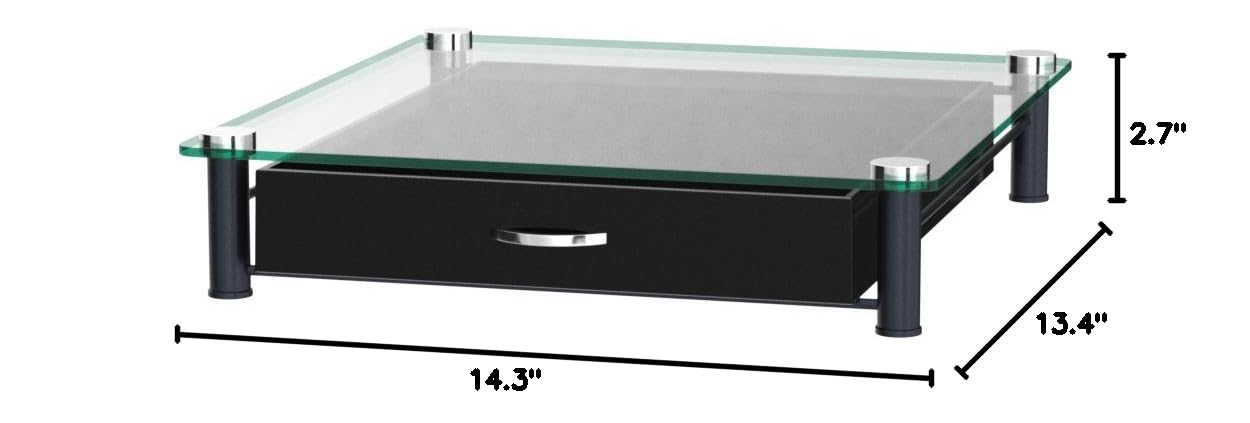 DecoBros Crystal Tempered Glass Nespresso OriginalLine Storage Drawer Holder for Capsules