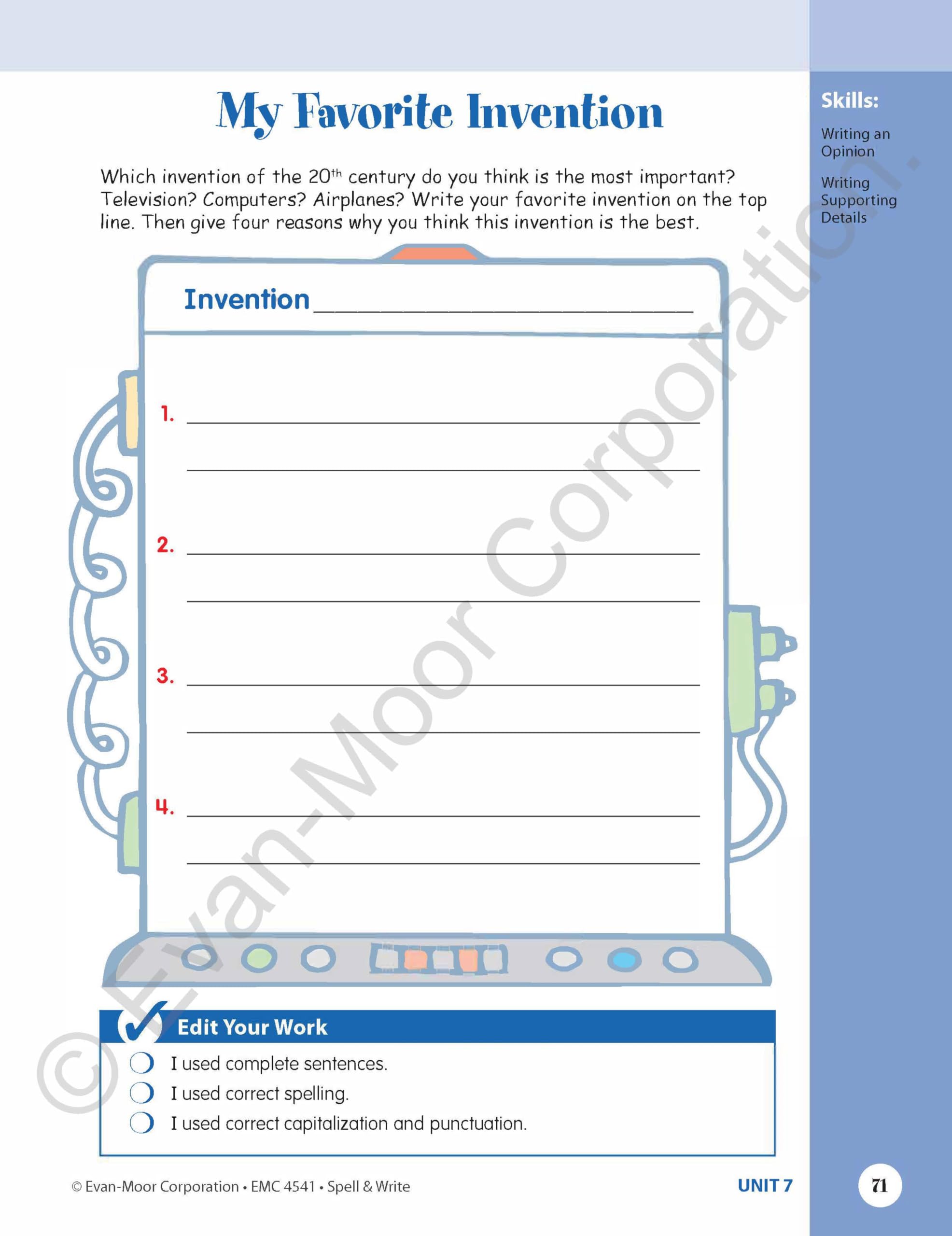 Skill Sharpeners Spell & Write, Grade 5