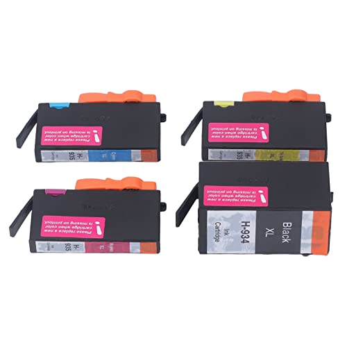 4Pcs Ink Cartridges, Refill Cartridge Replacement, with 4 Color of Black Cyan Magenta Yellow, for Print Photos, Test Papers, Documents
