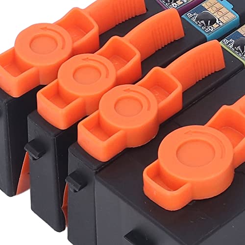 4Pcs Ink Cartridges, Refill Cartridge Replacement, with 4 Color of Black Cyan Magenta Yellow, for Print Photos, Test Papers, Documents