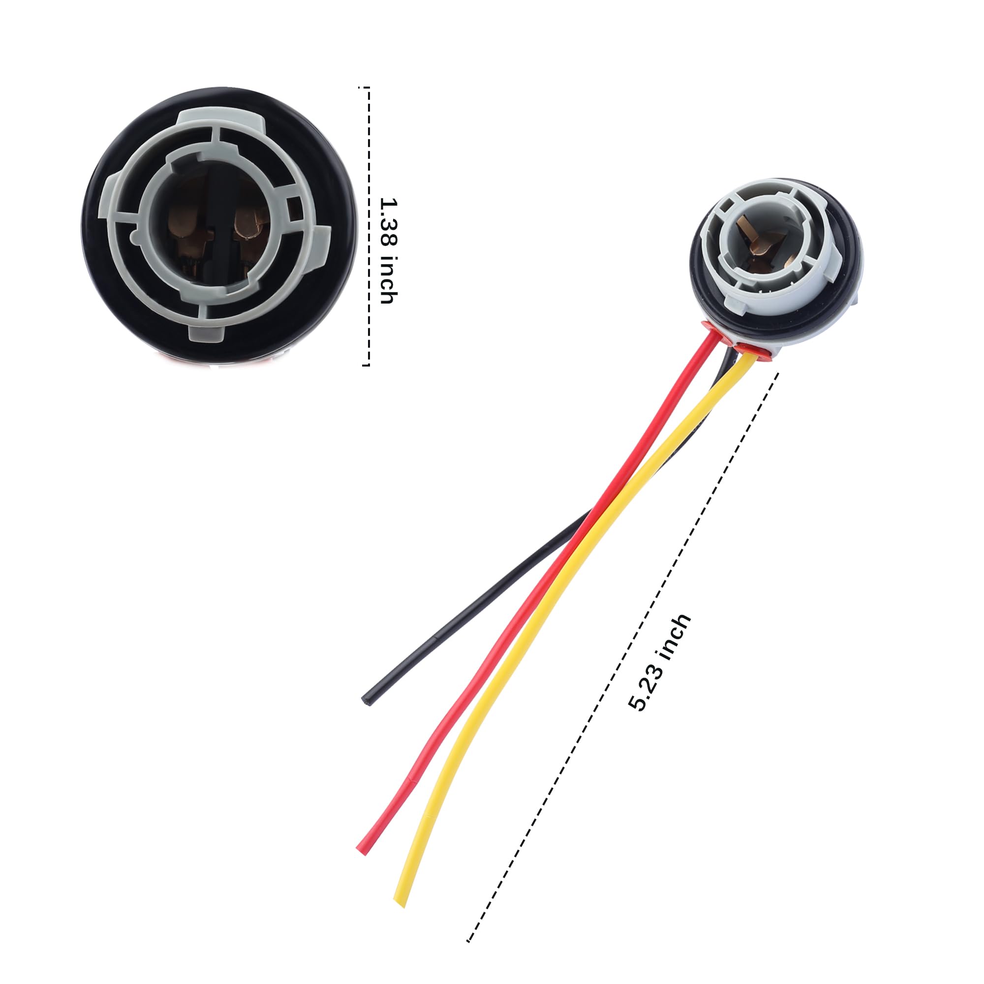 carleef 2PCS Turn Signal Socket,Multi-Functional Brake Light Socket Tail Light Socket with Wiring Harness,Professional Car Accessories 1157 Bulb Socket Fits Most Cars Trucks SUVs (1157/2PCS)