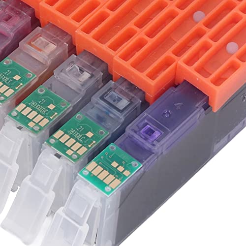 Hilitand Ink Cartridge Smoothly Ink Output Cartridge Combo Pack Cartridge for Office, Schools, Trade Building Printing Photos, Test Papers, Documents (BK BK C M Y PB)