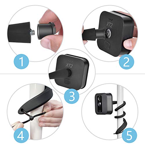 VOMENC 【Upgraded Version】 Flexible Twist Mount for All-New Blink Outdoor Indoor Camera Blink Mini and Blink Indoor and Outdoor Camera (Black 2PACK)
