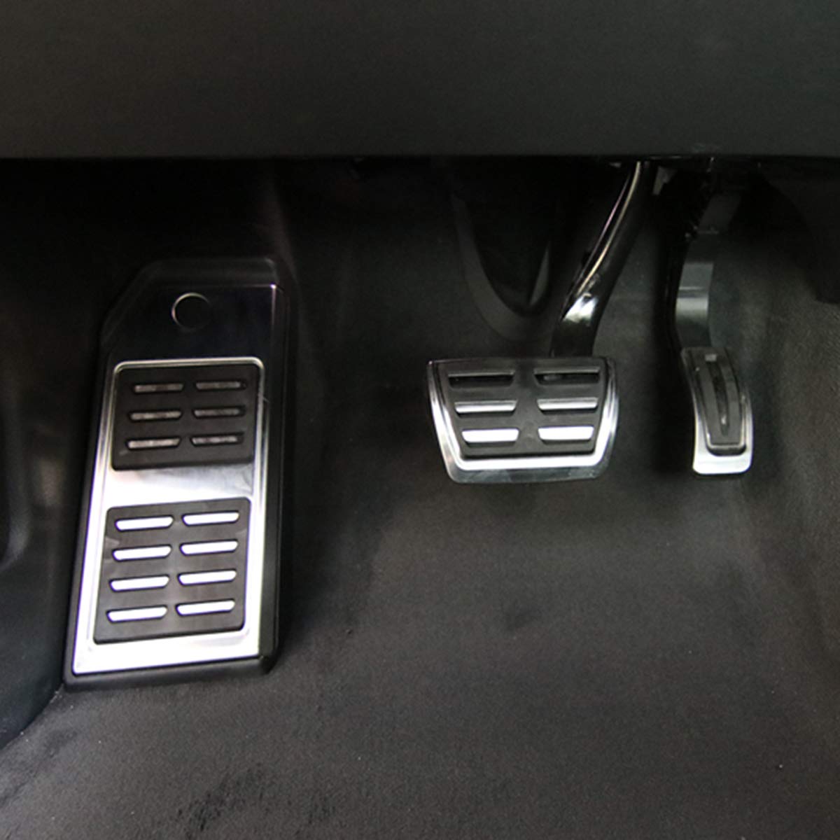 MYMOCCY Gas Accelerator Brake Footrest Pedal Cover Compatible for Q7 Q8 2017-2024, Compatible for Porsche Cayenne 2020-2024, Compatible for Touareg 2019-2024 Accessories No Drill