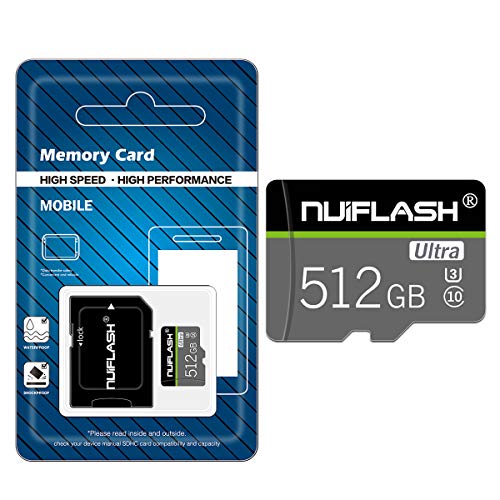 512GB Micro SD Card Class 10 TF Memory Card High Speed Memory Card for Smartphone,Camera,PC,Mac,Drone,Portable Gaming Devices(512GB)