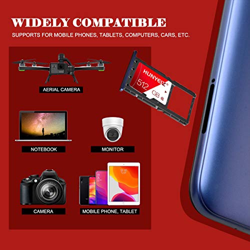 512GB Memory Card Micro SD Card 512GB High Speed Class 10 for Android Smartphone/Camera/Tablet and Drone(512GB