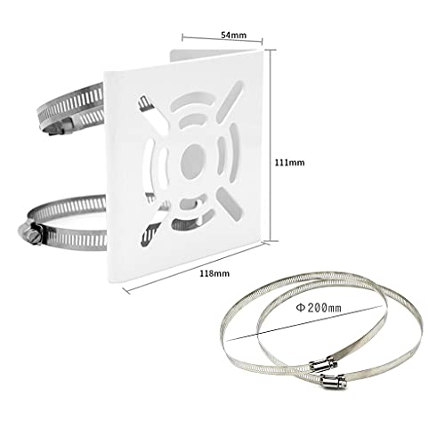 XCMY Universal Vertical Pole Mount Adapter Wall Mounting Bracket for CCTV Security Camera Ptz Dome with (2 Loops) (2 Pack)
