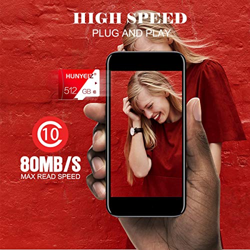 512GB Memory Card Micro SD Card 512GB High Speed Class 10 for Android Smartphone/Camera/Tablet and Drone(512GB