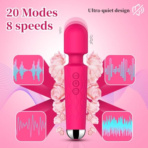 Percussive Handheld Back Muscle Massager Deep Tissue Quiet G S-po-t Massager 20 modes and 8 speeds to choose from USB Rechargeable Massager Ladies Gift DH65F25