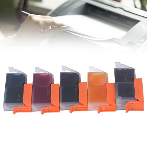 225-226 Ink Cartridge, Output Large Capacity Colorful Cartridge Combo Pack, for PIXMA IX6520 IP4820 IP4920 (BK BK C M Y 5 Colors)
