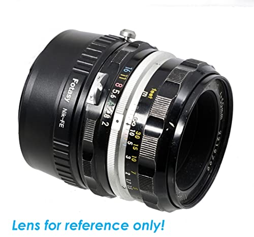 Fotasy Manual F Mount Lens to E-Mount Adapter, NK E Mount Adapter, Compatible with Nikon F Lens Sony a7 a7R a7s II III IV a9 a7c Alpha 1 a6600 a6500 a6400 a6300 a6100 a6000 a5100 a5000 a3500 ZV-E10