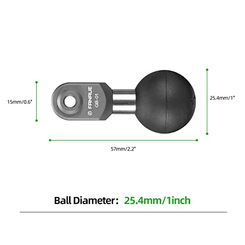 FANAUE GB-01 Action Camera Universal Ball Adapter Interface 1" Ball Assembly,Compatible with GOPRO Hero 9/10/11 and Other Brands of Action Cameras