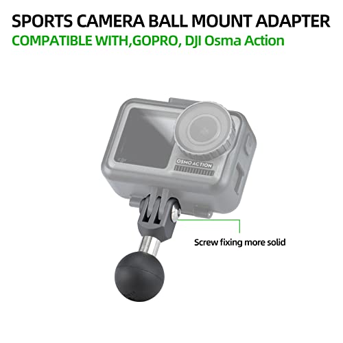 FANAUE GB-01 Action Camera Universal Ball Adapter Interface 1" Ball Assembly,Compatible with GOPRO Hero 9/10/11 and Other Brands of Action Cameras