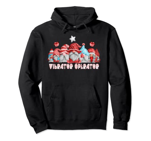 Vibrator Operator Job Christmas Gnome Back To School Pullover Hoodie