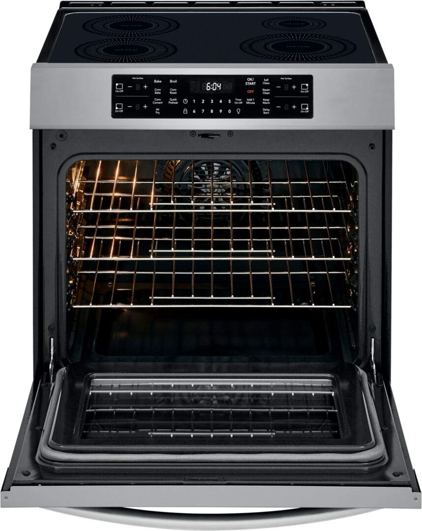 Frigidaire FGIH3047VF 30" Gallery Series Induction Range with Air Fry 4 Elements 5.4 cu. ft. Oven Capacity Self Clean with Steam Clean Option Star K ADA Compliant in Stainless Steel