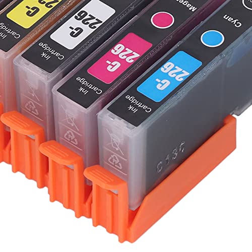 225-226 Ink Cartridge, Output Large Capacity Colorful Cartridge Combo Pack, for PIXMA IX6520 IP4820 IP4920 (BK BK C M Y 5 Colors)