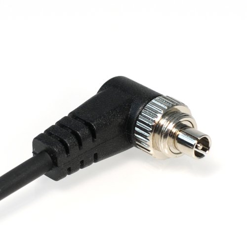Foto&Tech 90in(2.3M) Stretch/23in Coiled HEAVY WEIGHT LOCKING 3.5mm to Male Flash PC Sync Cable with Screw Lock Compatible with PocketWizard Plus III/Plus II&Nikon Canon Most DSLR Camera Flash Trigger