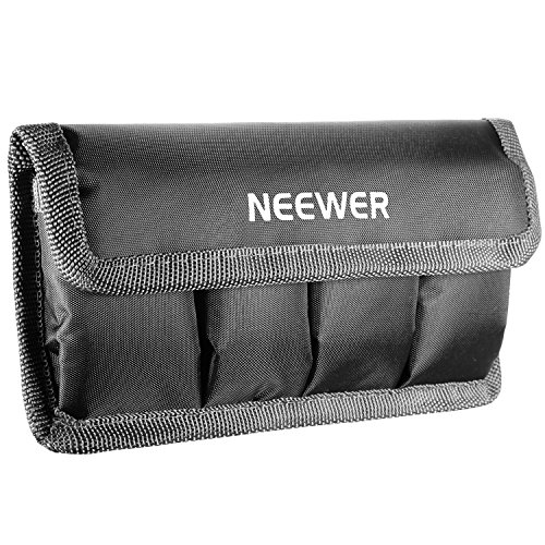 Neewer DSLR Battery Bag/Holder/Case for AA Battery and lp-e6/ lp-e8/ lp-e10/ lp-e12/ en-el14/ en-el15/ fw50/ f550 and More, Suitable for Battery of Nikon D800, Canon 5DMKIII, Sony A77