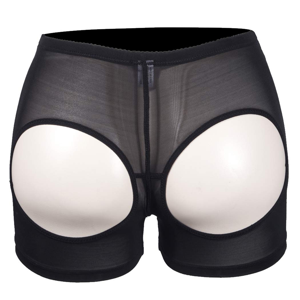 FUT Women's Sexy Butt Lift Panty Tummy Control Trimmer Shapewear Body Shaper Black Large (Waist 27-29inch)