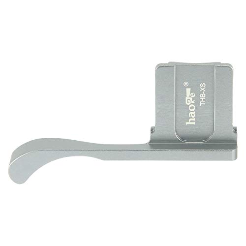 Haoge THB-XS Metal Hot Shoe Thumb Up Rest Hand Grip for Fujifilm Fuji FinePix X-E4 X100F X-100F X-Pro2 XPro2 X-Pro3 XPro3 Camera Accessories Silver