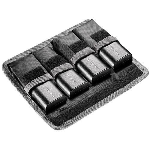 Neewer DSLR Battery Bag/Holder/Case for AA Battery and lp-e6/ lp-e8/ lp-e10/ lp-e12/ en-el14/ en-el15/ fw50/ f550 and More, Suitable for Battery of Nikon D800, Canon 5DMKIII, Sony A77