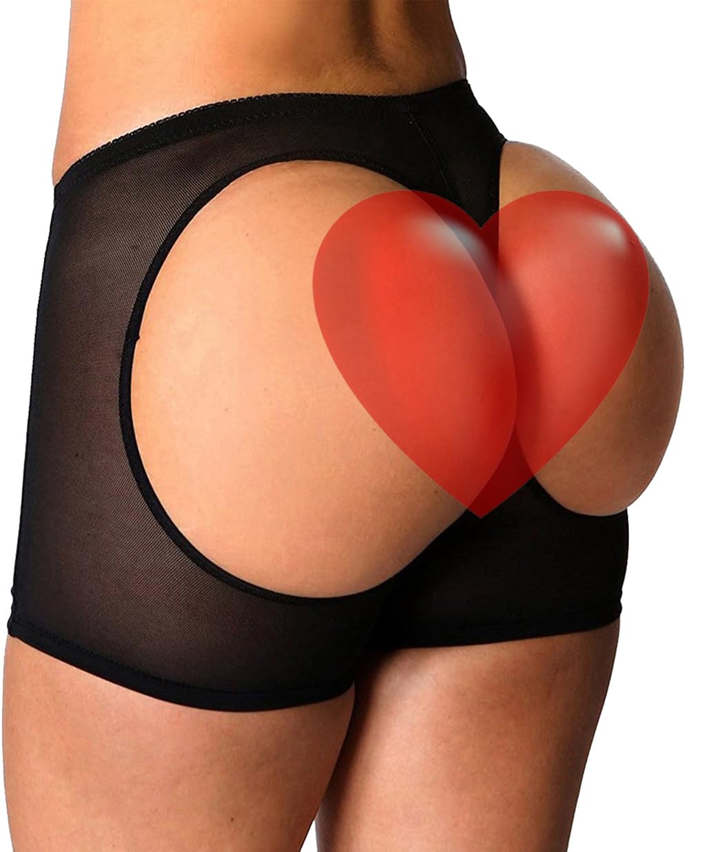FUT Women's Sexy Butt Lift Panty Tummy Control Trimmer Shapewear Body Shaper Black Large (Waist 27-29inch)