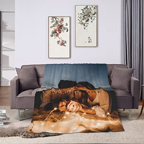SCOCICI Custom Blanket,Personalized Bed Throw Blanket with Photos Text,Customized Blankets with Photos Words Collage,Customized Blankets for Family Wedding Birthday Gift,1 Photo Collage,36"X28"