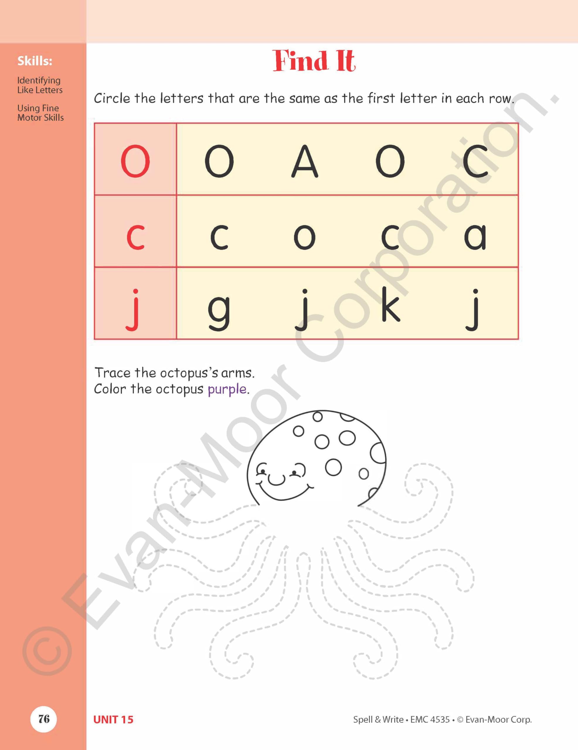 Skill Sharpeners Spell & Write, Pre-K