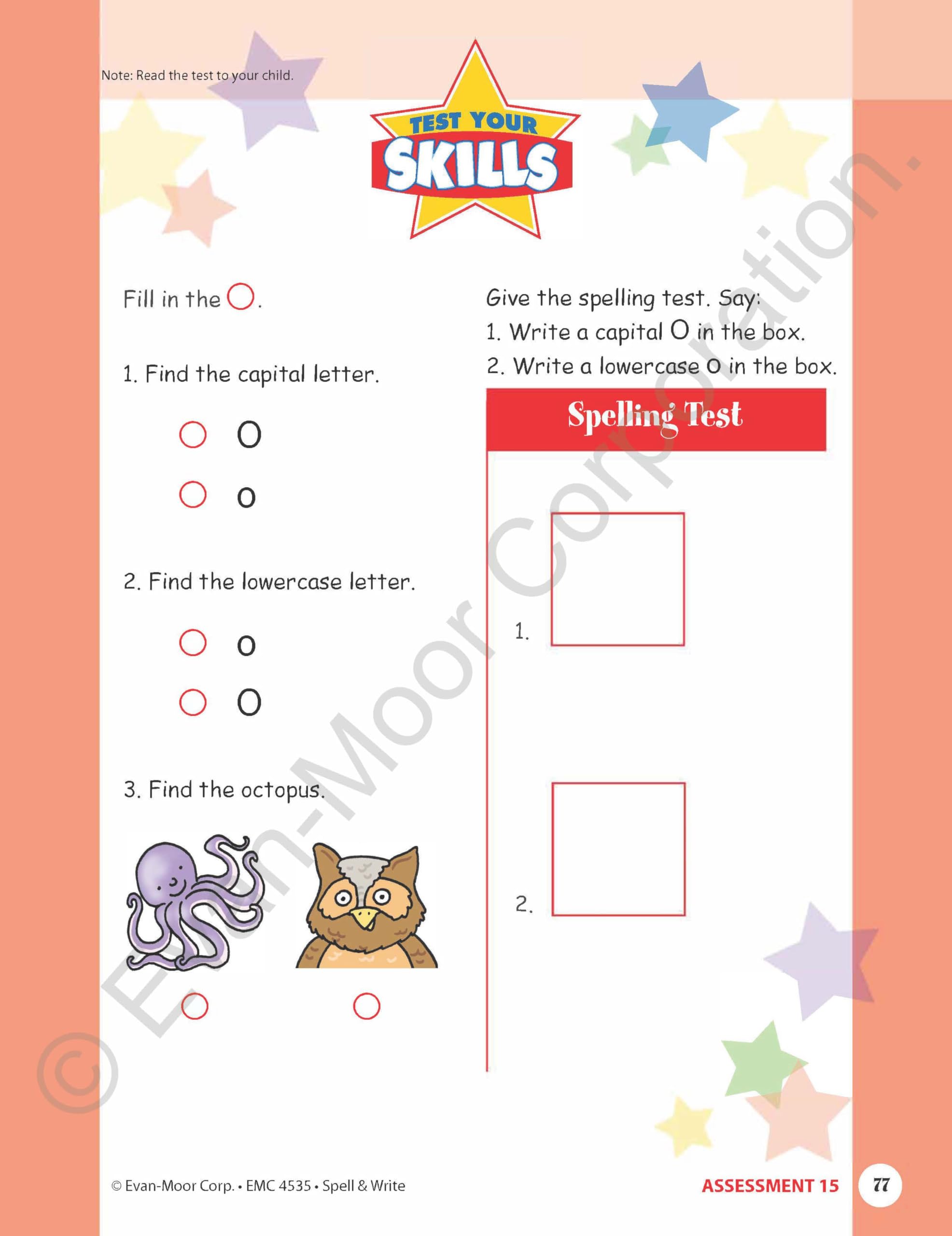 Skill Sharpeners Spell & Write, Pre-K