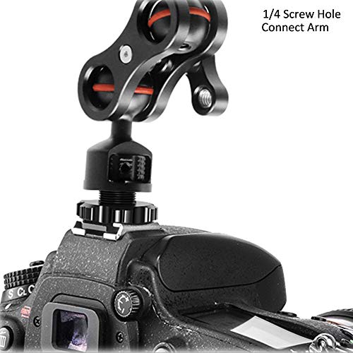 MEKNIC Cold Hot Shoe Mount Adapter Video Accessory Aluminium Alloy Triple Shoe Extension Bracket for LED Lights, Monitors, Microphones, Audio Recorder,Video Cameras or DSLR Cameras