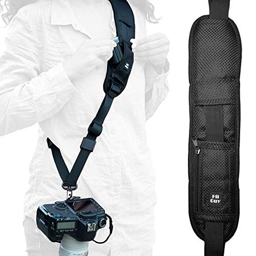 HiiGuy DSLR Camera Strap For Photographer – Extra Long 44 Inch Camera Straps for Photographers – Heavy Duty Polyester Camera Shoulder Strap with Camera Accessories – Ideal for Professionals, Hobbyists