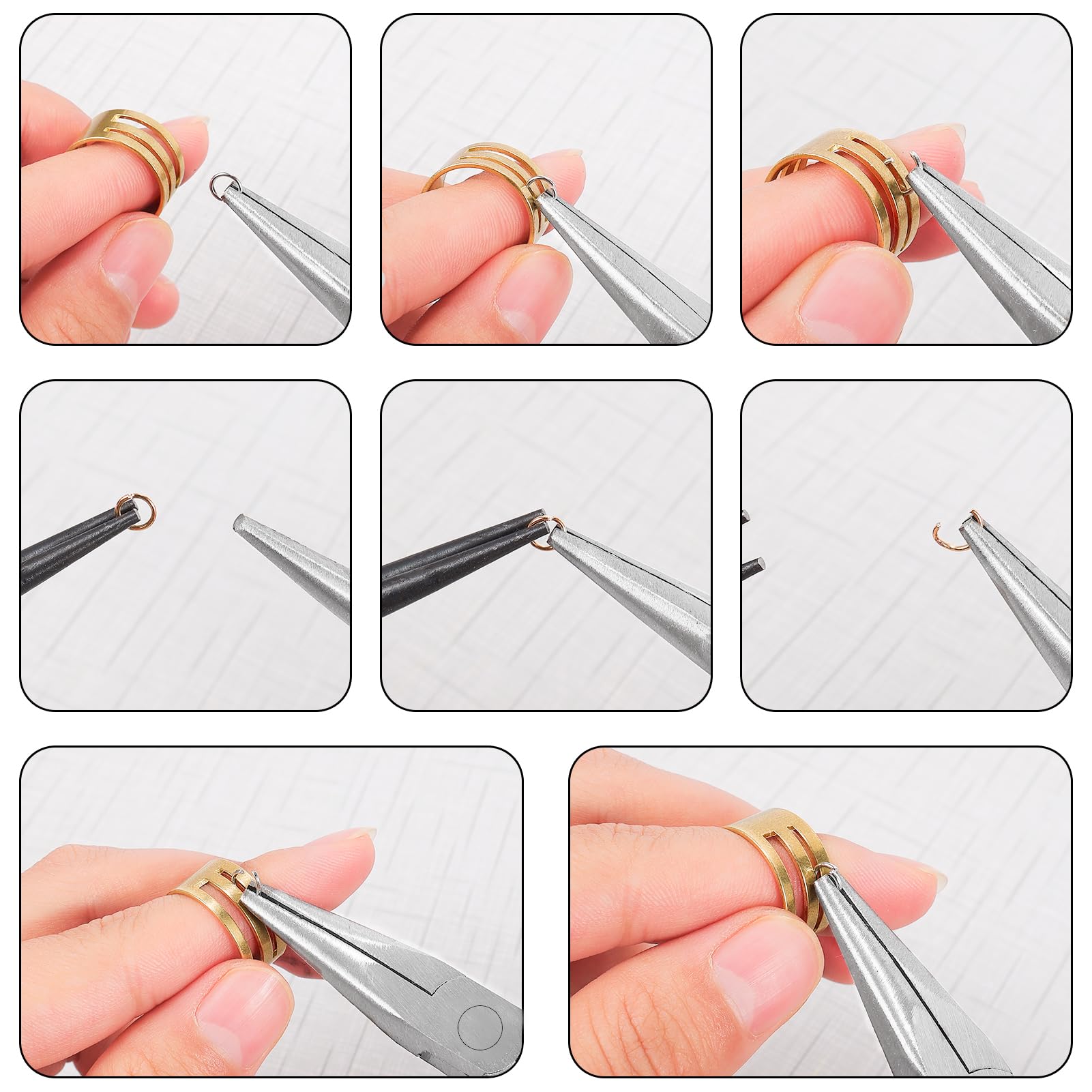 4 Pack Jewelry Pliers Jewelry Making Pliers Tools Kit with Needle Nose Pliers/ Chain Nose Pliers, Round Nose Pliers, Bent Nose Pliers, Wire Cutters for Wire Wrapping Earring Craft Making Supplies
