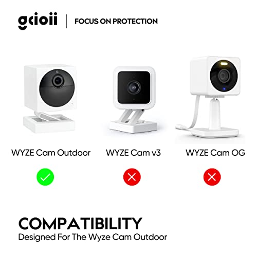 Protective Silicone Skins for Wyze Cam Outdoor,Weatherproof Case/Cover Accessories for Wyze Outdoor Camera Wireless Smart Home Camera (Black-2 Pack)