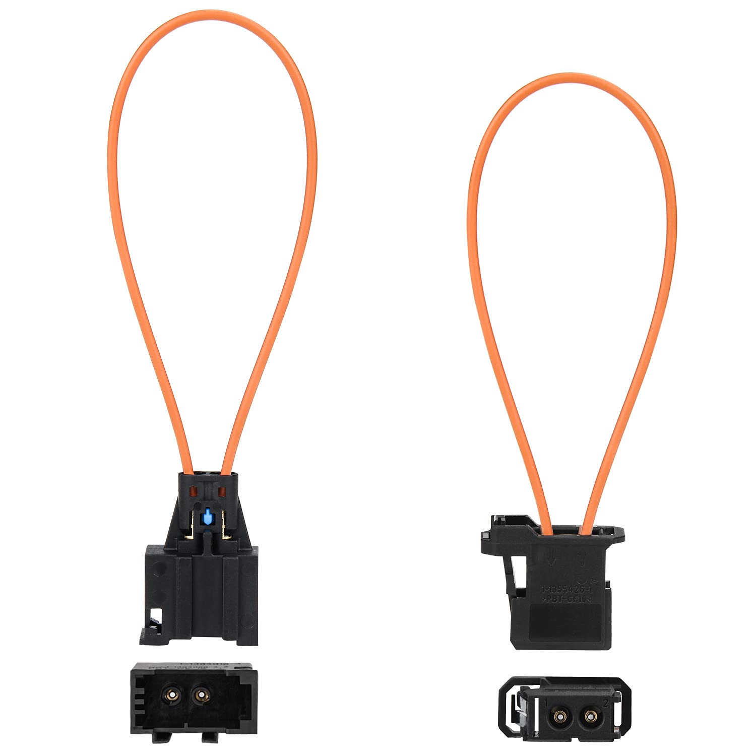 Mellbree 2Pcs Fiber Optic Loop, Female and Male Fiber Optic Bypass Loop Adapter Connector Diagnostic Device Tool Compatible for Benz Audi Mercedes BMW VW Porsche MOST Optical System