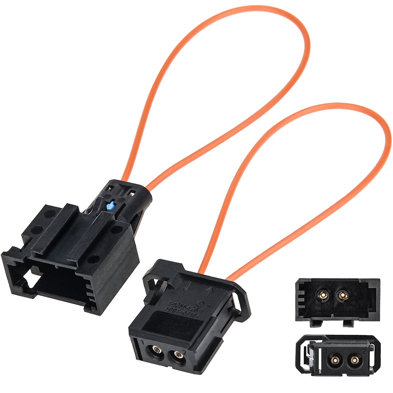 Mellbree 2Pcs Fiber Optic Loop, Female and Male Fiber Optic Bypass Loop Adapter Connector Diagnostic Device Tool Compatible for Benz Audi Mercedes BMW VW Porsche MOST Optical System