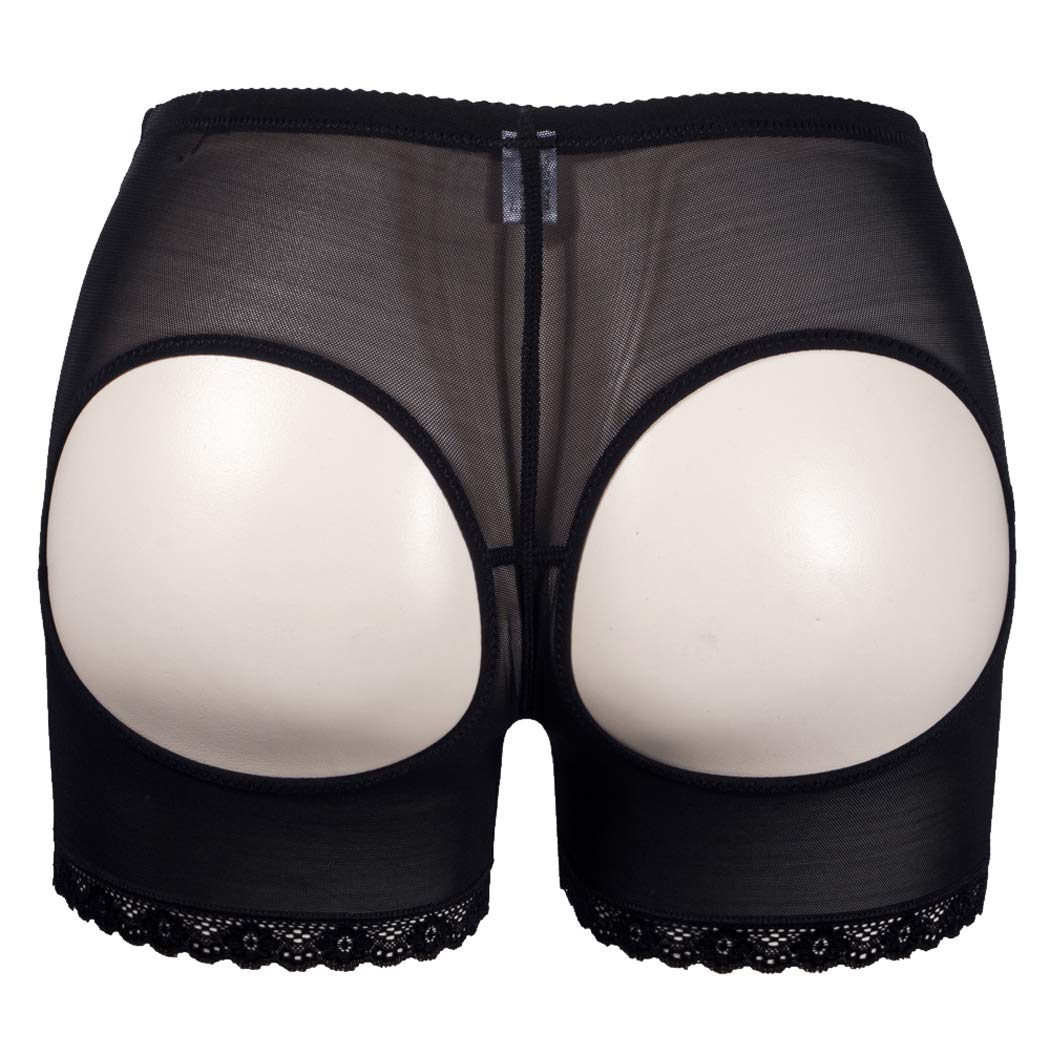FLORATA Women's Butt Lifter Panties Lace Boy Shorts Body Shaper Hip Enhancer Panty
