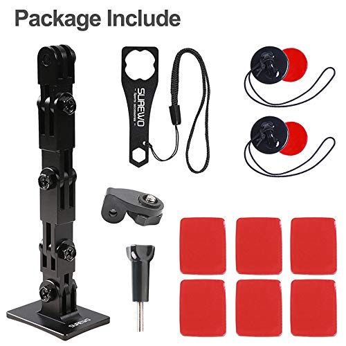 Aluminum Motorcycle Chin Helmet Mount Compatible with GoPro Hero 11/10/9/8 Black/AKASO/Campark/YI Action Camera and More (Aluminum Motorcycle Chin Helmet Mount)