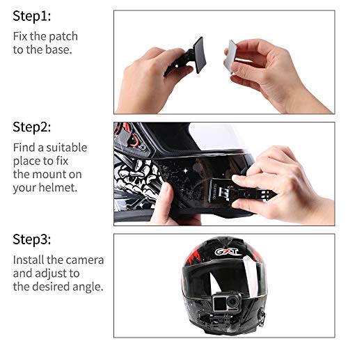 Aluminum Motorcycle Chin Helmet Mount Compatible with GoPro Hero 11/10/9/8 Black/AKASO/Campark/YI Action Camera and More (Aluminum Motorcycle Chin Helmet Mount)