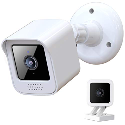 All-New Wyze Cam V3 Camera Wall Mount Bracket,Compatible Wyze Spotlight Indoor/Outdoor Security Accessories,Weatherproof Protective Cover and Adjustable mounting Bracket, White ZHANDEYUA