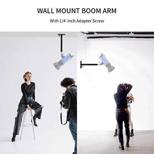 Selens 11" Photo Studio Camera Ceiling Mount, Wall Mount Boom Arm for Photo Studio Video Light, Umbrella, Ringlight, Monolights Photography with 1/4" Thread