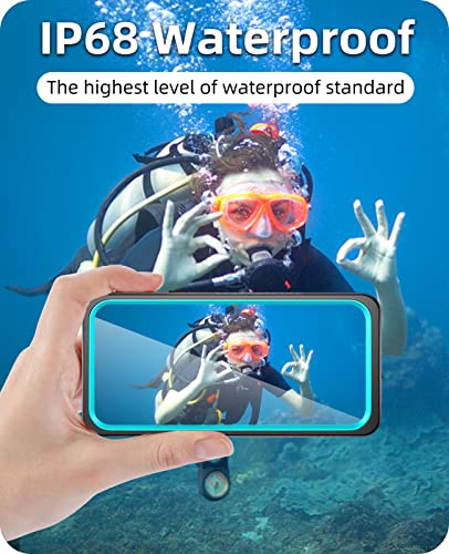 WIFORT iPhone 11 Waterproof Case - Built-in Screen Protector Water Resistant Cover Protective Drop Protection Hard, Shockproof Full Body Defender Tough Military Grade - 6.1" Teal