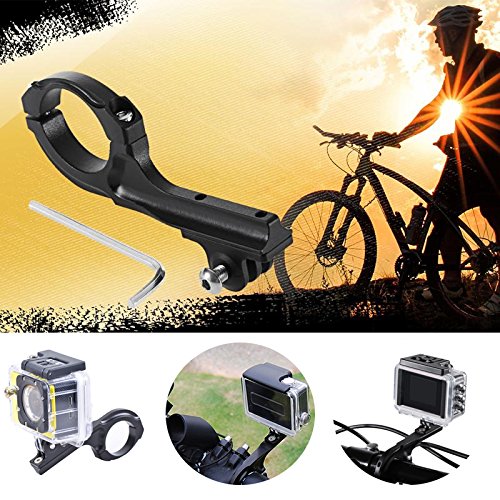 VVHOOY Aluminum Bike Bicycle Motorcycle Handlebar Mount Adapter Compatible with Gopro Hero 11/10/9/8/7/6/5/4/AKASO Brave 4/5/6 Plus/7 le/v50/EK7000/Exprotrek/Dragon Touch/WOLFANG Action Camera