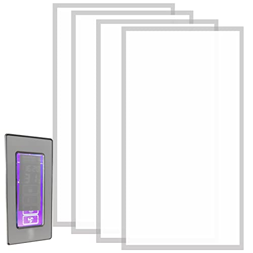 Birllaid Light Blocking Sheets White, Dims 60~80%, 4Pcs Blocking Light Cover, 8 X 4 Inch Light Dimming Sheets for Electronics, Alarm Clock, Radio, Cable, Monitor, LED Number Readable