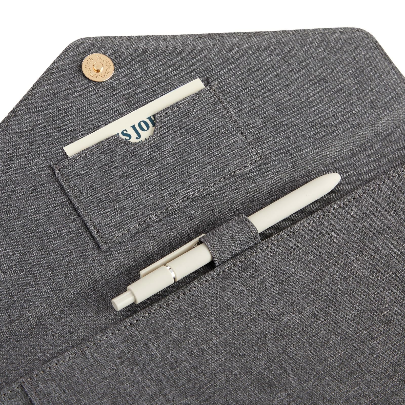 Professional Legal Notepad Portfolio, Grey Folio Notebook for Business and Work Organizer (12.5 x 10 in)