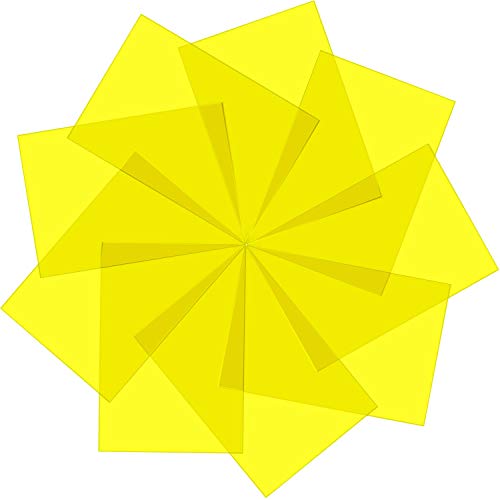 Pangda 9 Pack Gel Filter Colored Correction Gel Light Filter Transparent Color Film Plastic Sheets, 11.7 by 8.3 Inches (Yellow)